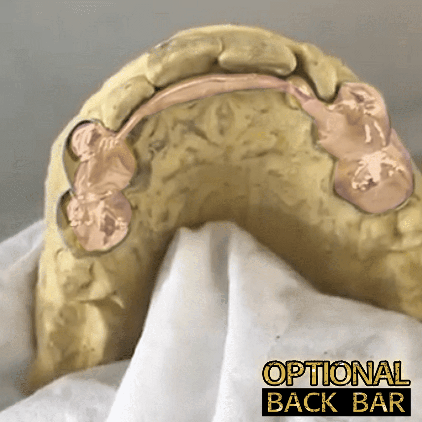 Rose Gold Plated over 925 Silver Custom Double Teeth Vampire Fangs Gri