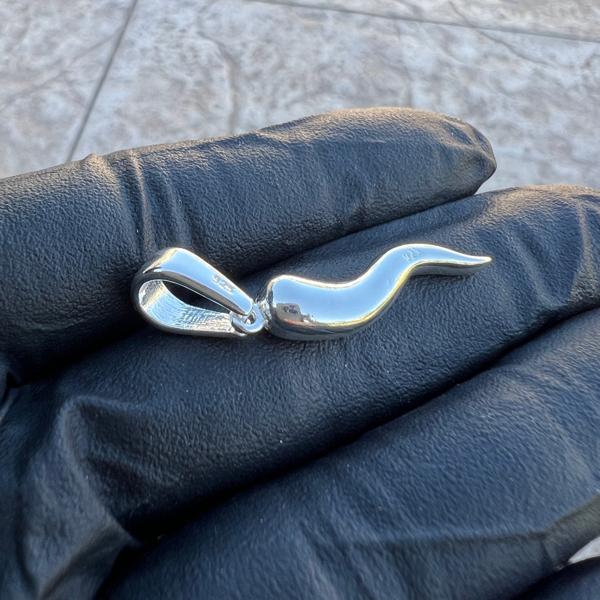 925 Sterling Silver Italian Horn Cornicello Pendant – Good Luck Amulet ...