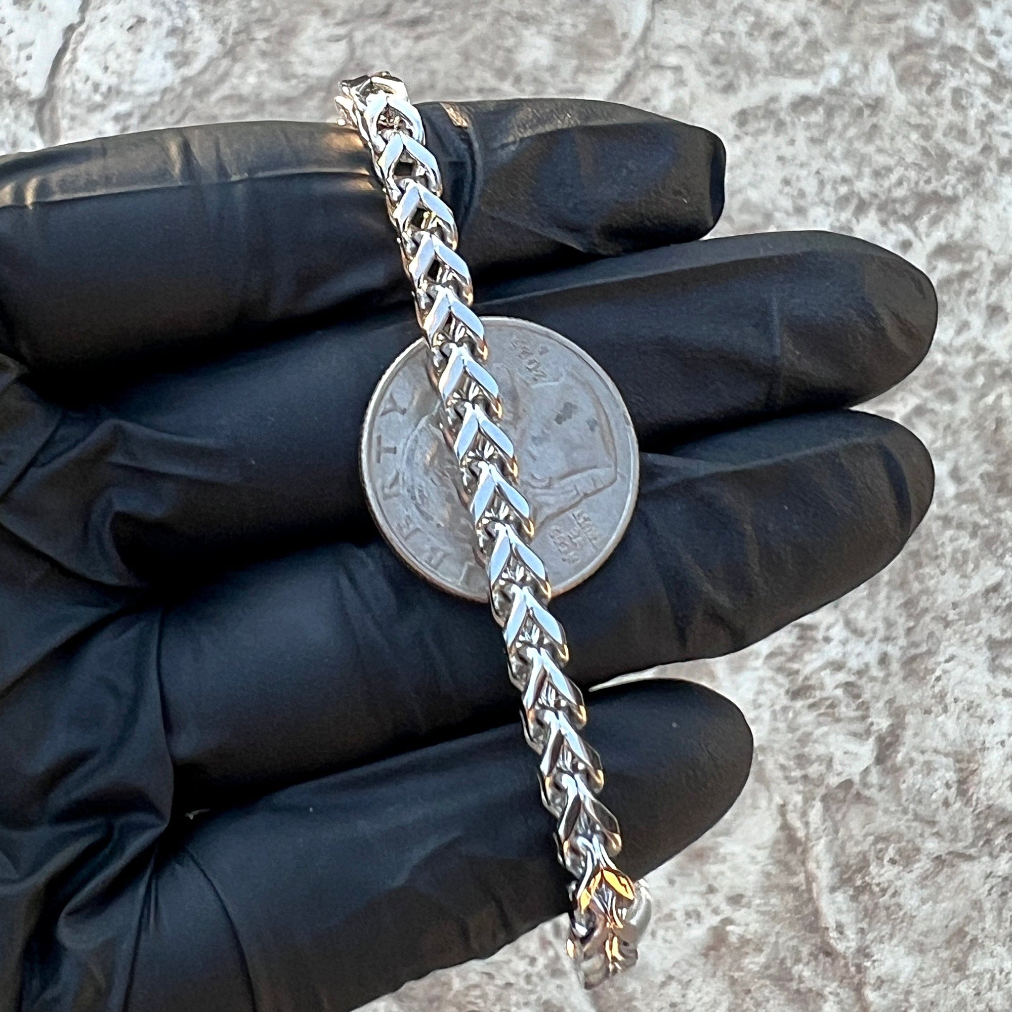 Stainless Steel Franco Chain Foxtail 20"-30" Solid Necklace 5MM Thick