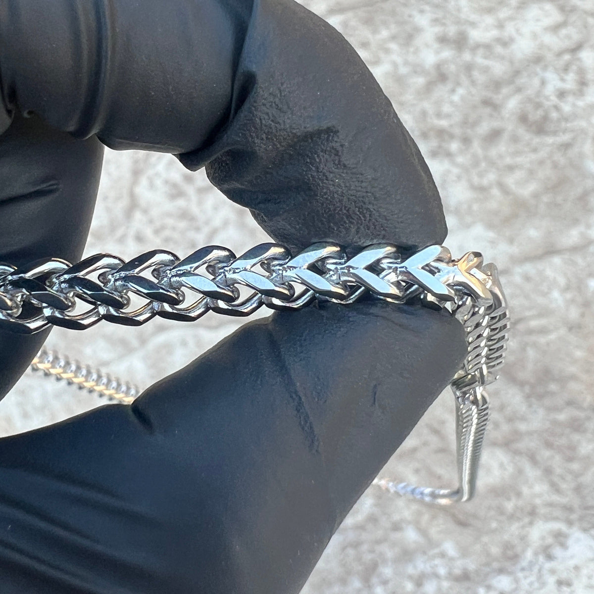 Stainless Steel Franco Chain Foxtail 20"-30" Solid Necklace 5MM Thick