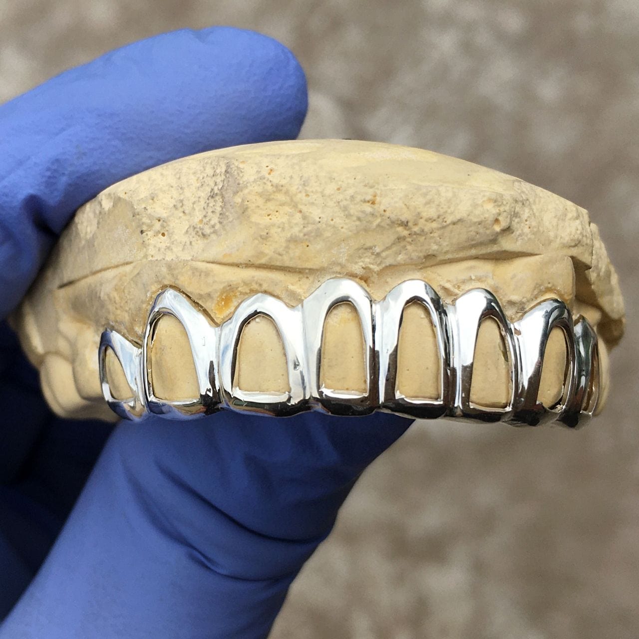 925 Sterling Silver Open Face Windows Custom Grillz