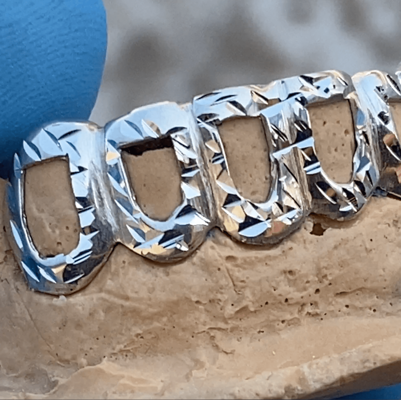 925 Sterling Silver Open Face Windows Custom Grillz