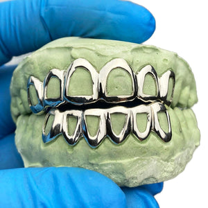 925 Sterling Silver Open Face Windows Custom Grillz